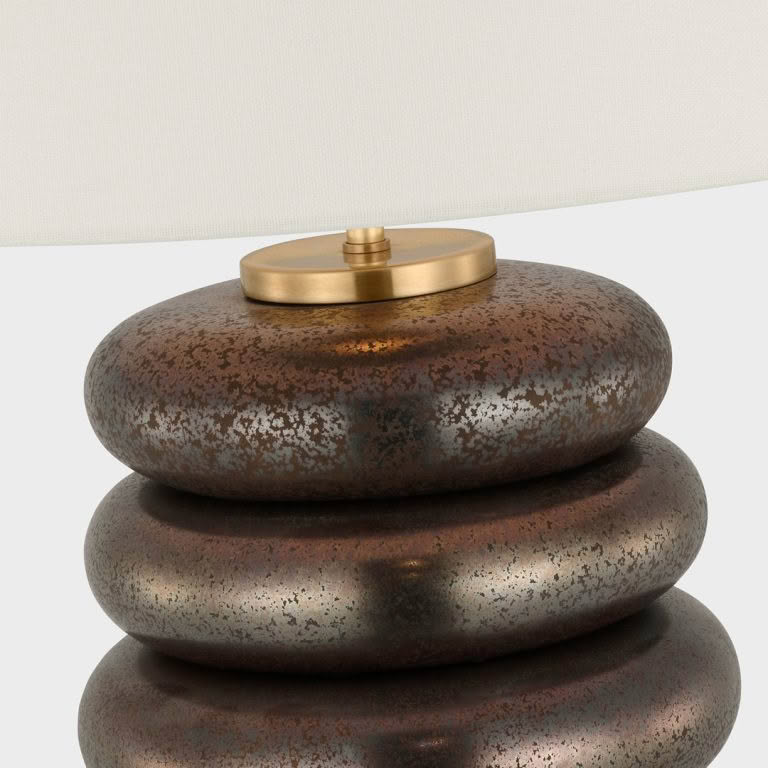 Phoebe Cordless Stacked Table Lamp - Bronze | Trenzseater NZ